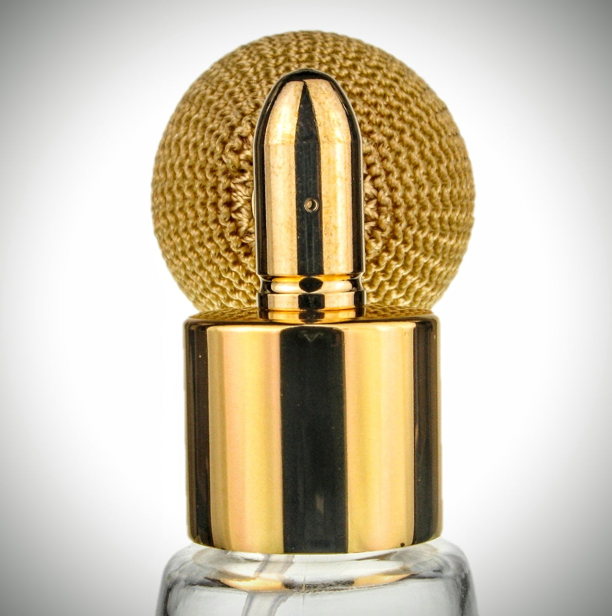 78 ml Glass Perfume Atomizer – Round Bottle with gold bulb & Gold ...