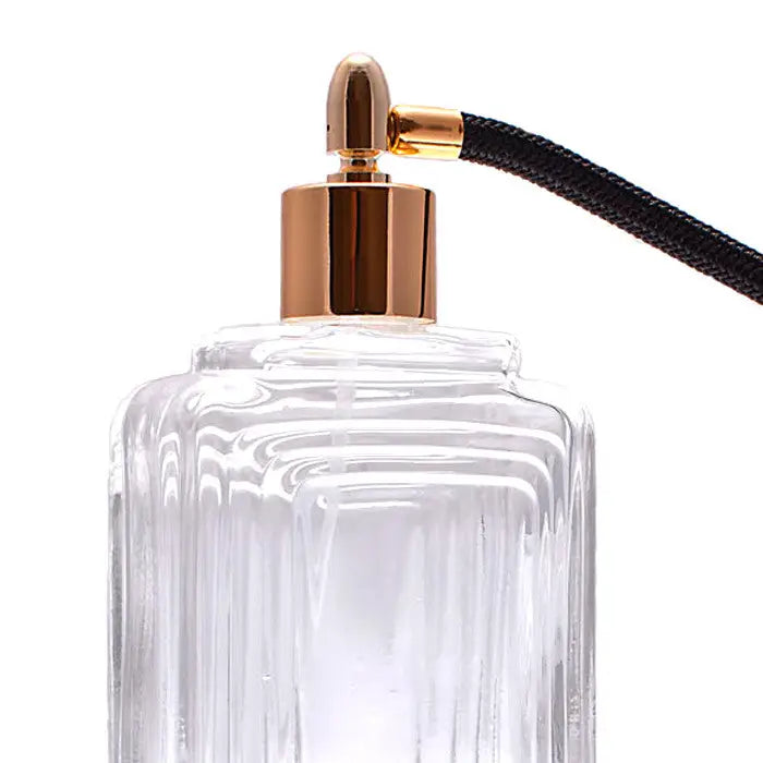 Square art deco glass style atomizer - THE ESSENTIAL ATOMIZER COMPANY